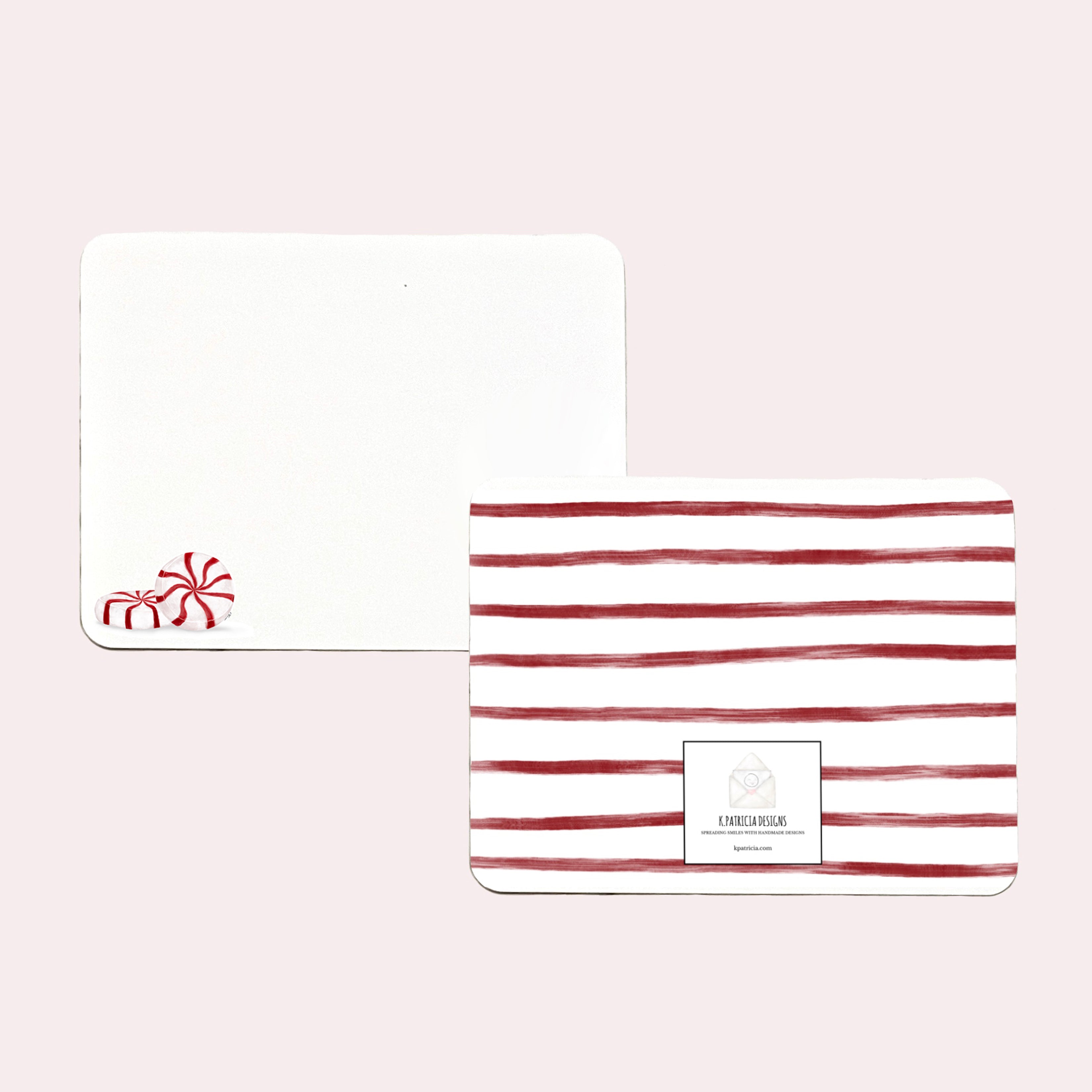 Peppermint Rounded Flat Notes – k.Patricia Designs