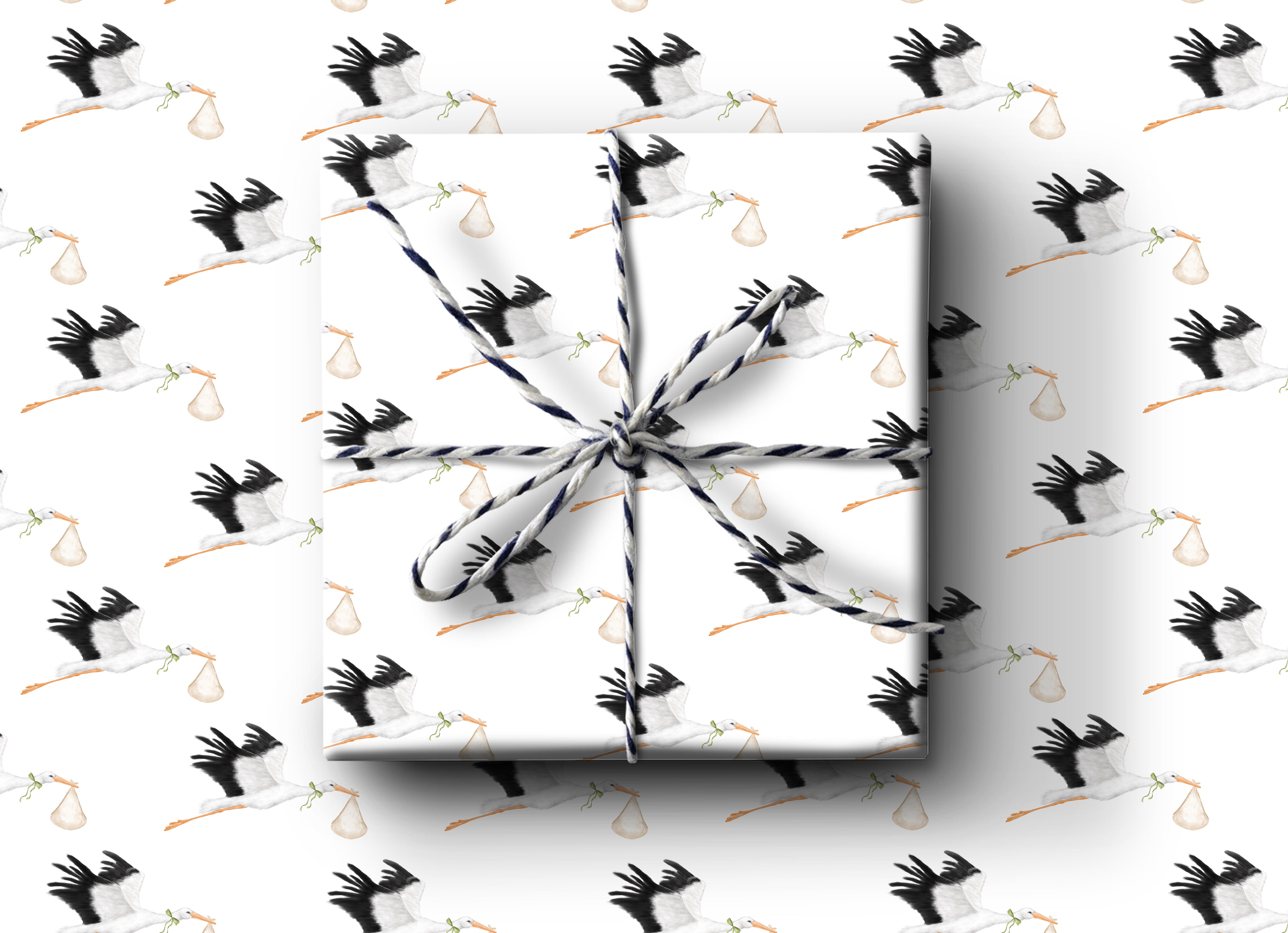 Baby Stork Wrapping Paper – k.Patricia Designs